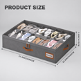Grey Modern 2-Pack Under Bed Shoe Storage Organizer, Fits 32 Pairs ...