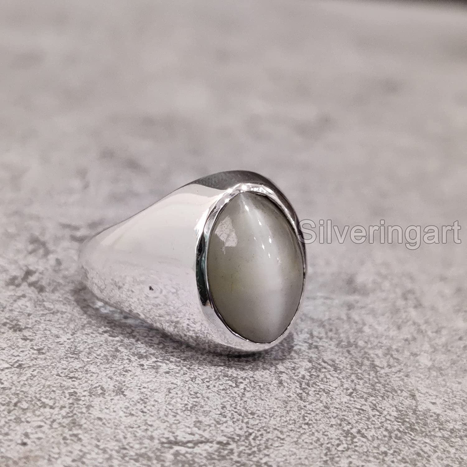 Grey Moonstone Ring, Silver Jewelry, 925 Silver Ring, Anniversary Gift ...