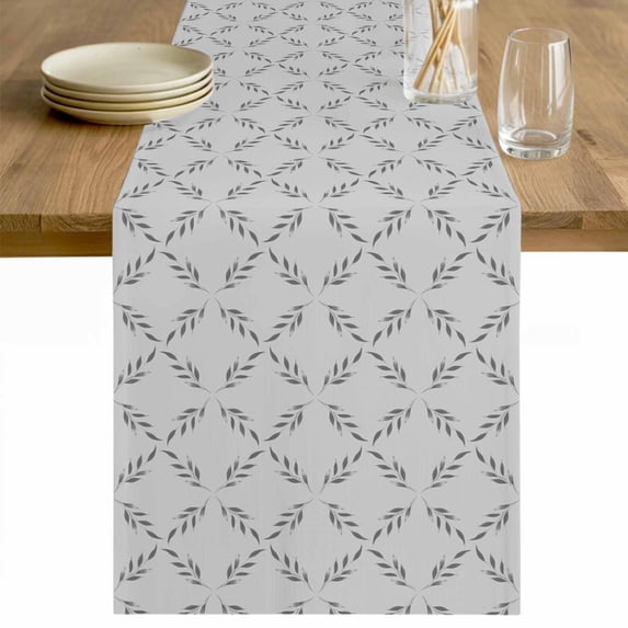 Grey Morocco Table Runner 60 Inches Long Farmhouse Dress Scarves ...