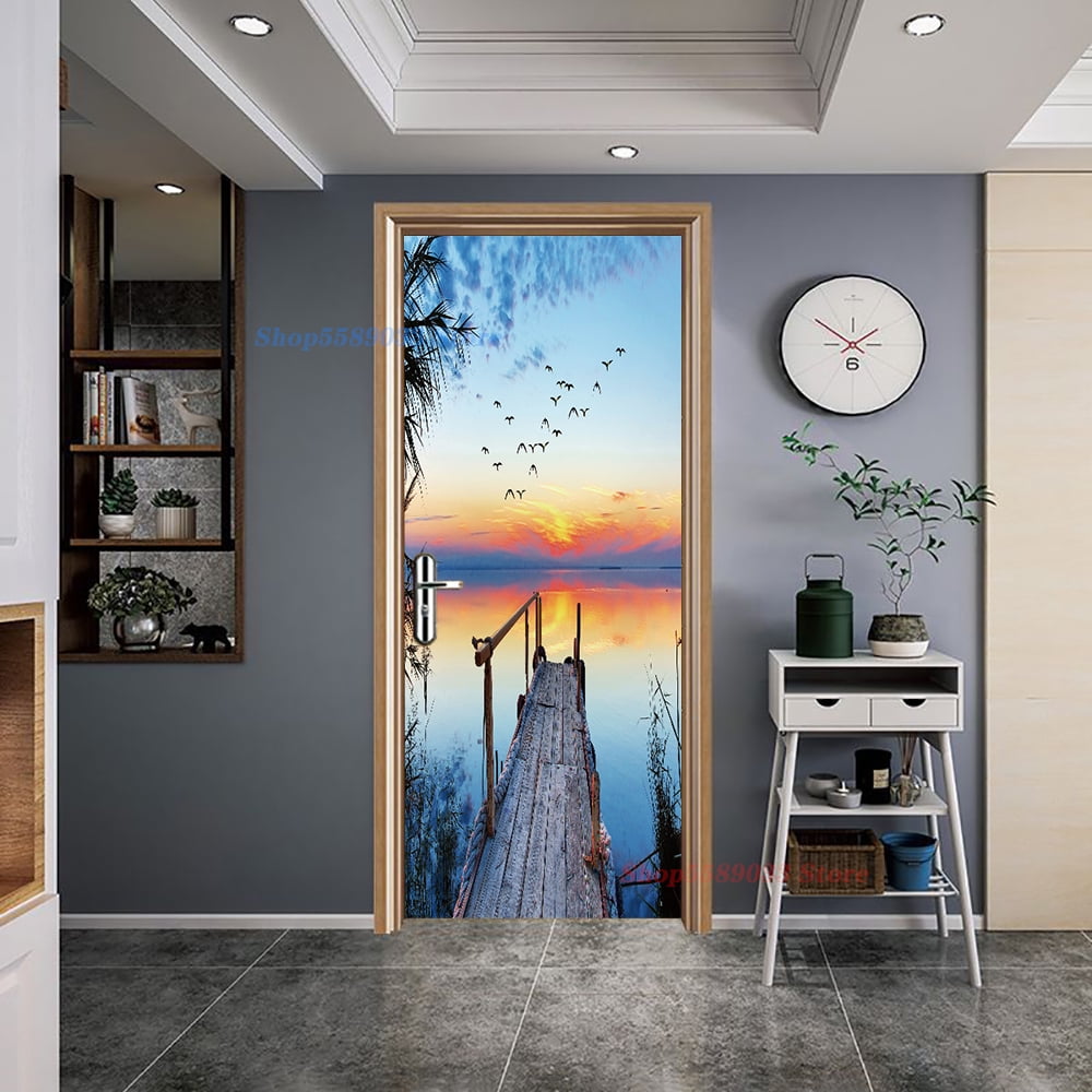 Grey Old Wooden Door Entrance Door Wallpaper Renovation Arch Stone ...