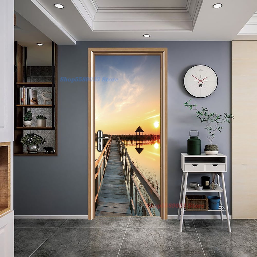 Grey Old Wooden Door Entrance Door Wallpaper Renovation Arch Stone ...