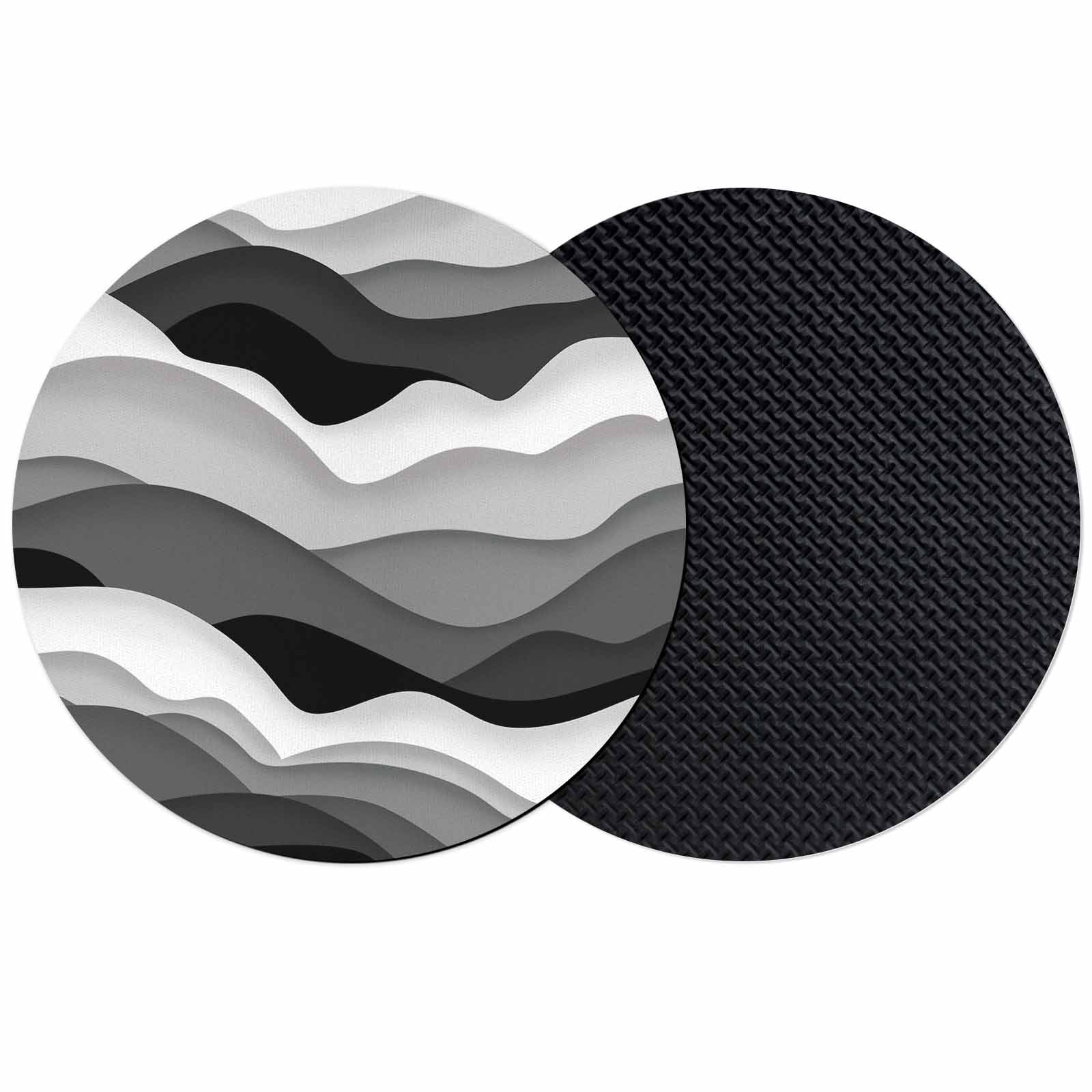 Grey Ombre Coasters Set of 2, Soft Absorbent Coasters for Drinks ...