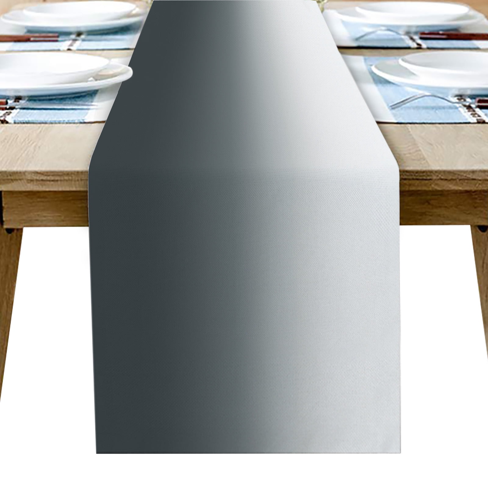 Grey Ombre Table Runner Farmhouse Gradient Modern Abstract Art ...
