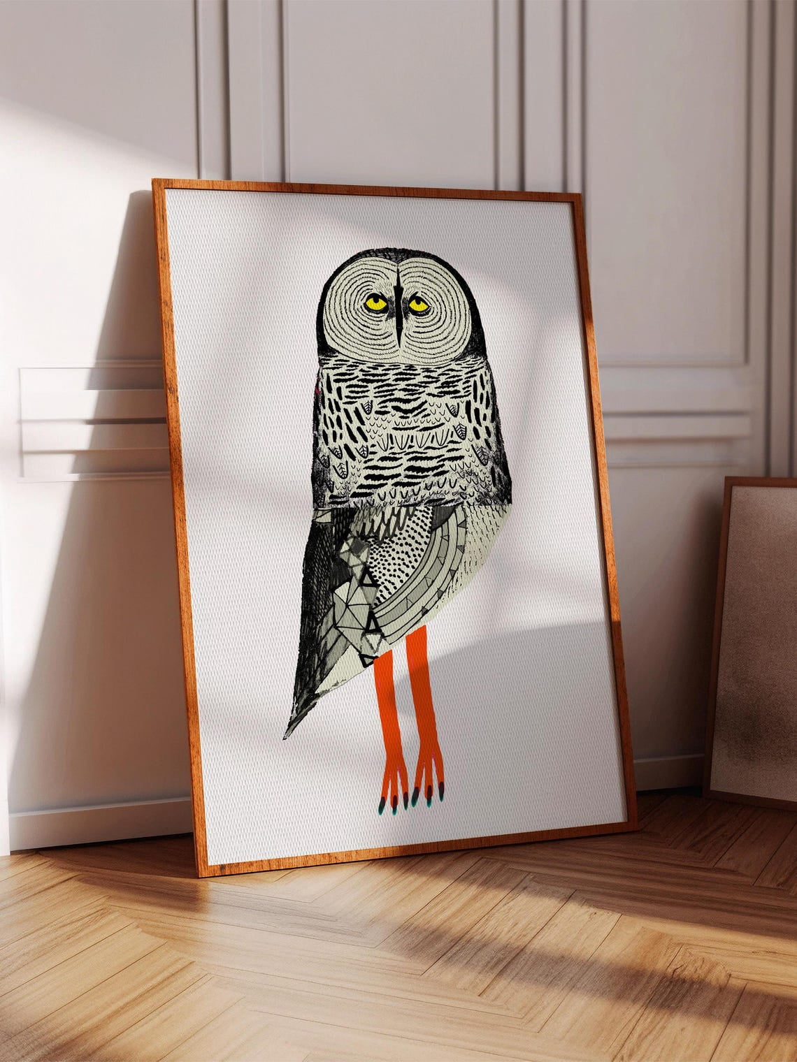 Grey Owl Art Print, Home Decor, Whimsical, Gift For Her, House Warming ...