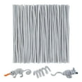 Grey Pipe Cleaners Bendy, 200 PCS Chenille Stem for Arts and Crafts 6mm ...