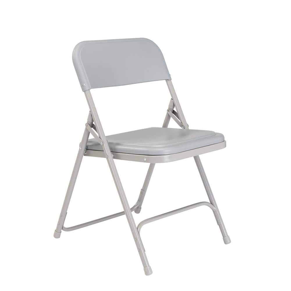Grey Plastic Seat Stackable Outdoor Safe Folding Chair (Set of 4 ...