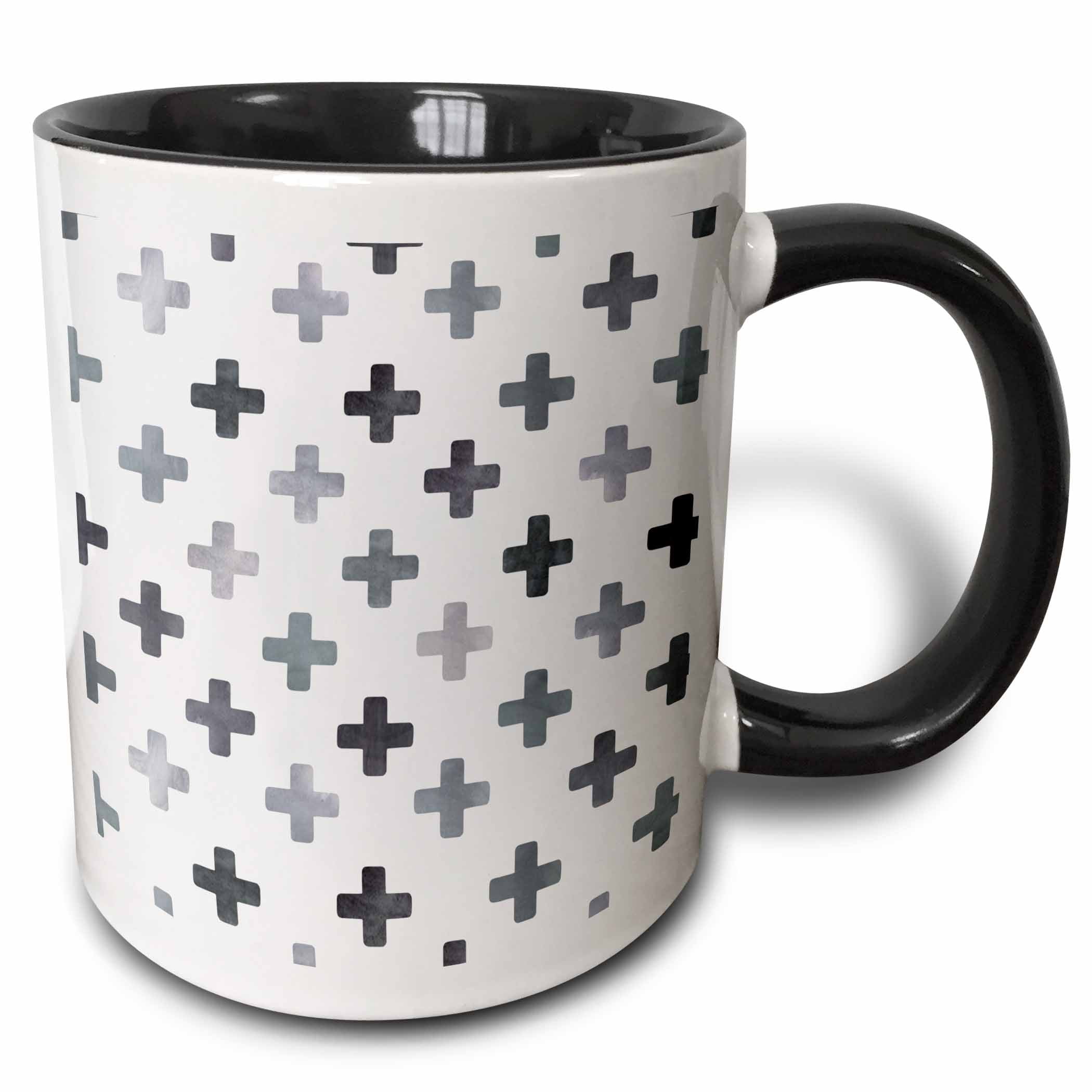 3drose, Grey Plus Pattern - Gray Swiss Cross Design - Pluses Crosses on ...