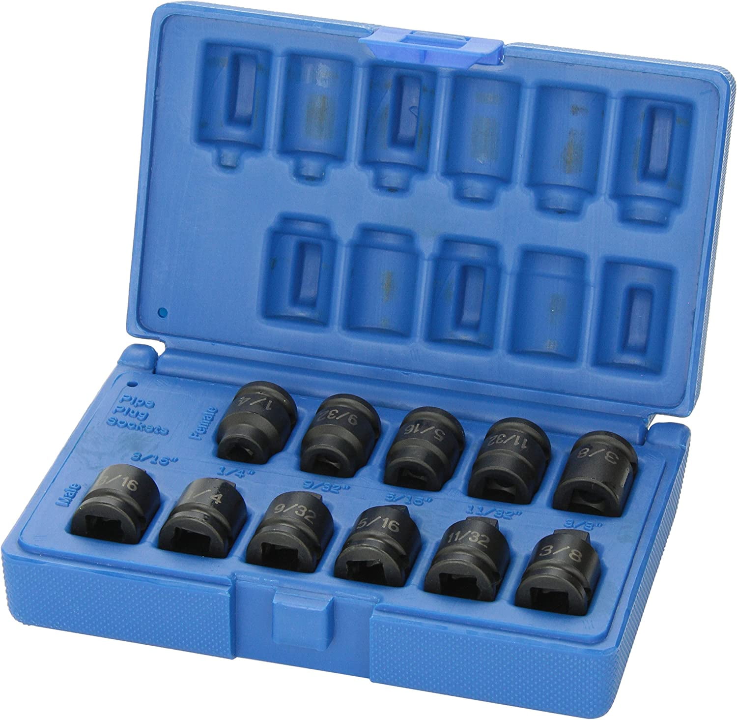 Grey Pneumatic (1211P 3/8" Drive 11-Piece Pipe Plug Socket Set ...