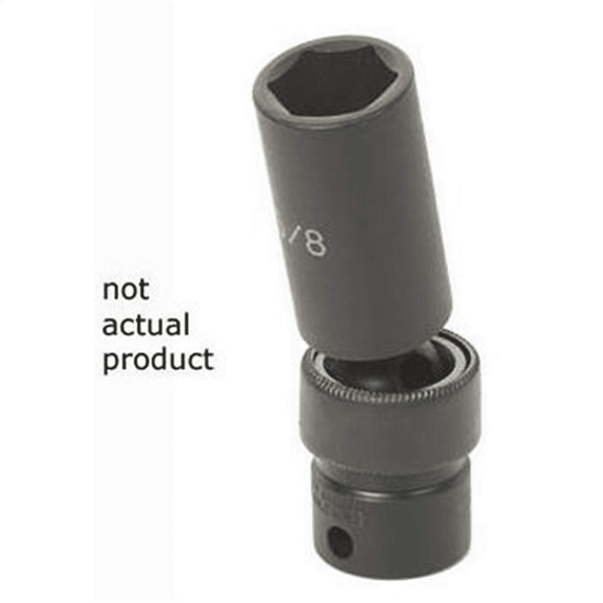 Grey Pneumatic SOC 15/16 3/8D IMP UNIV 6PT DP BLK - Walmart.com