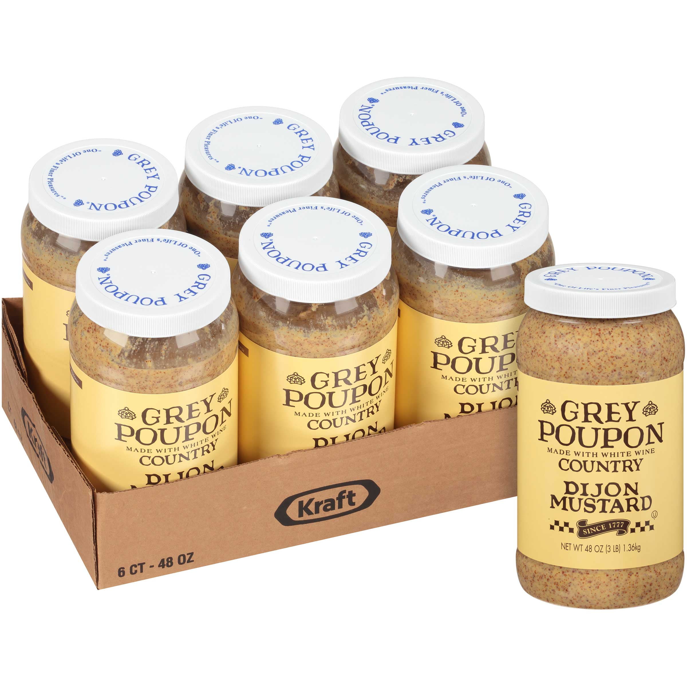 Grey Poupon Country Dijon Mustard 6 Case 48 Ounce - Walmart.com
