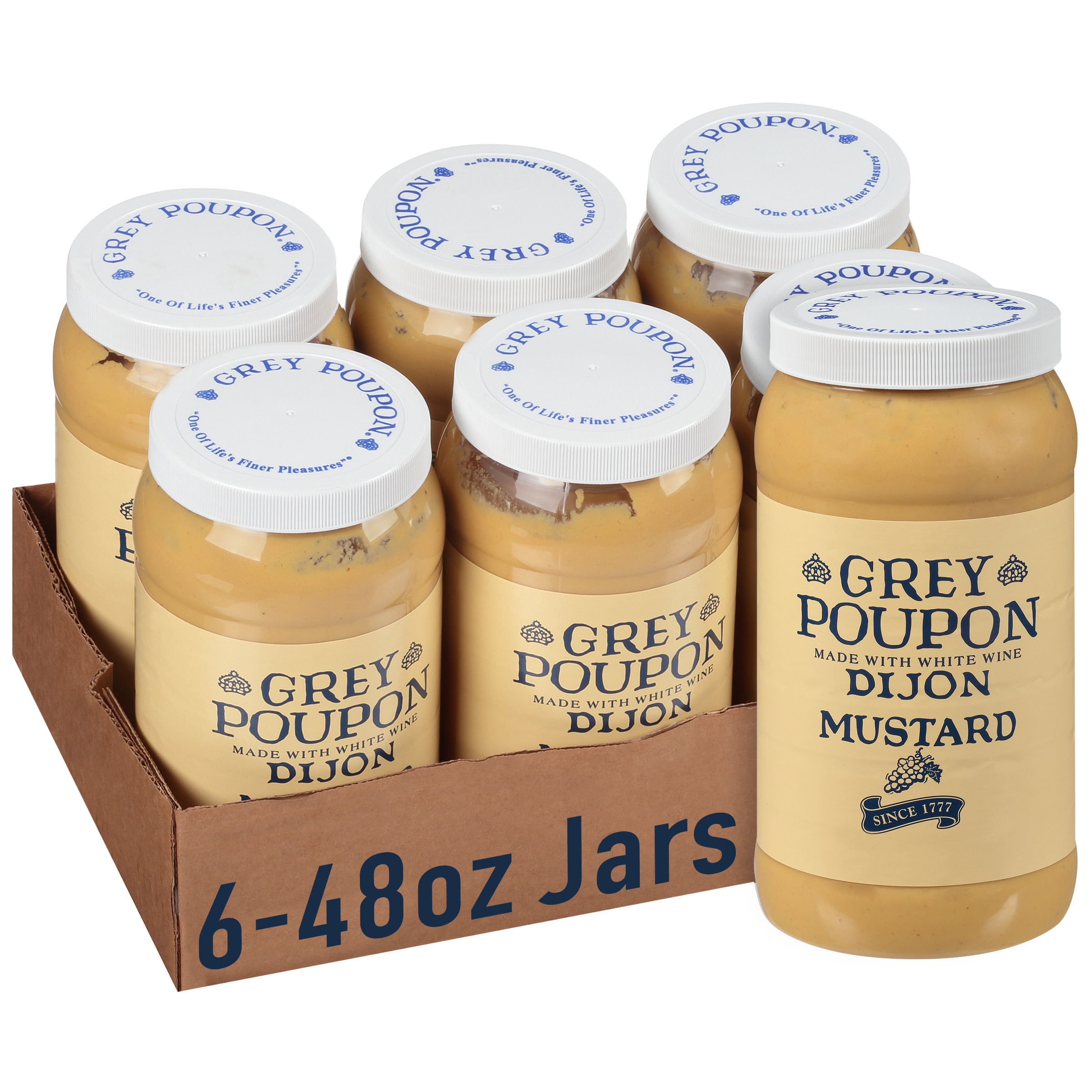 Grey Poupon Dijon Mustard, 48 oz. Jar, 6 per Case - Walmart.com