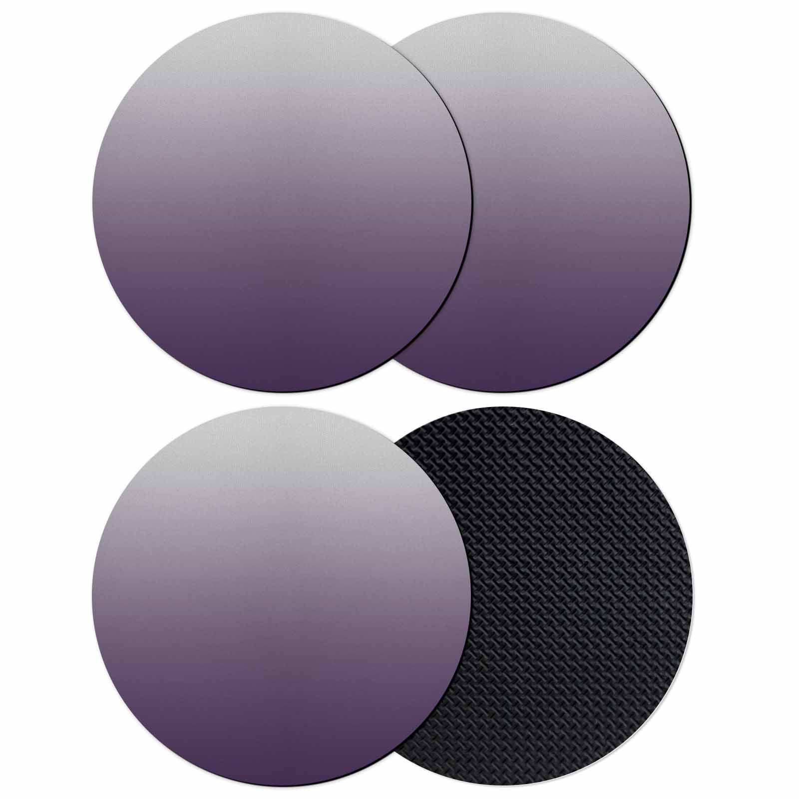 Grey Purple Coasters Set of 4, Gradient Ombre Modern Abstract Color Art ...