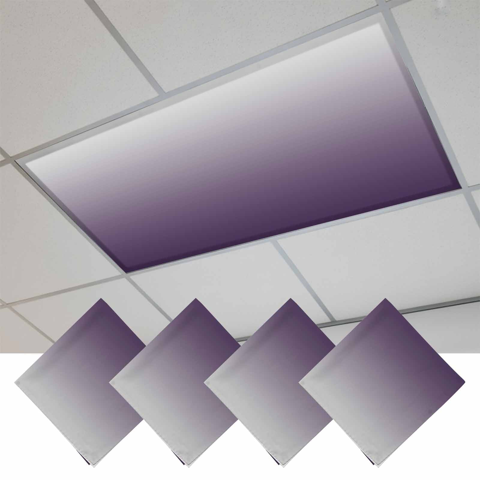 Grey Purple Fluorescent Light Covers, Gradient Ombre Modern Abstract ...