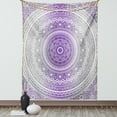 Grey and Purple Tapestry, Eastern Traditional of Cosmos Pattern Zen ...