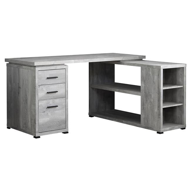 Grey Reclaimed Wood Left or Right Facing Corner Computer Desk - Walmart.com