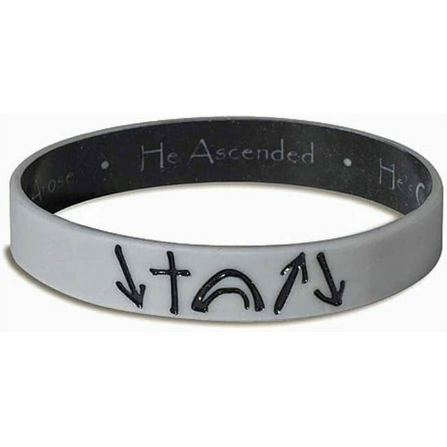 Grey Reversible Witness Bracelet Wristband Silicone Rubber 8 ...