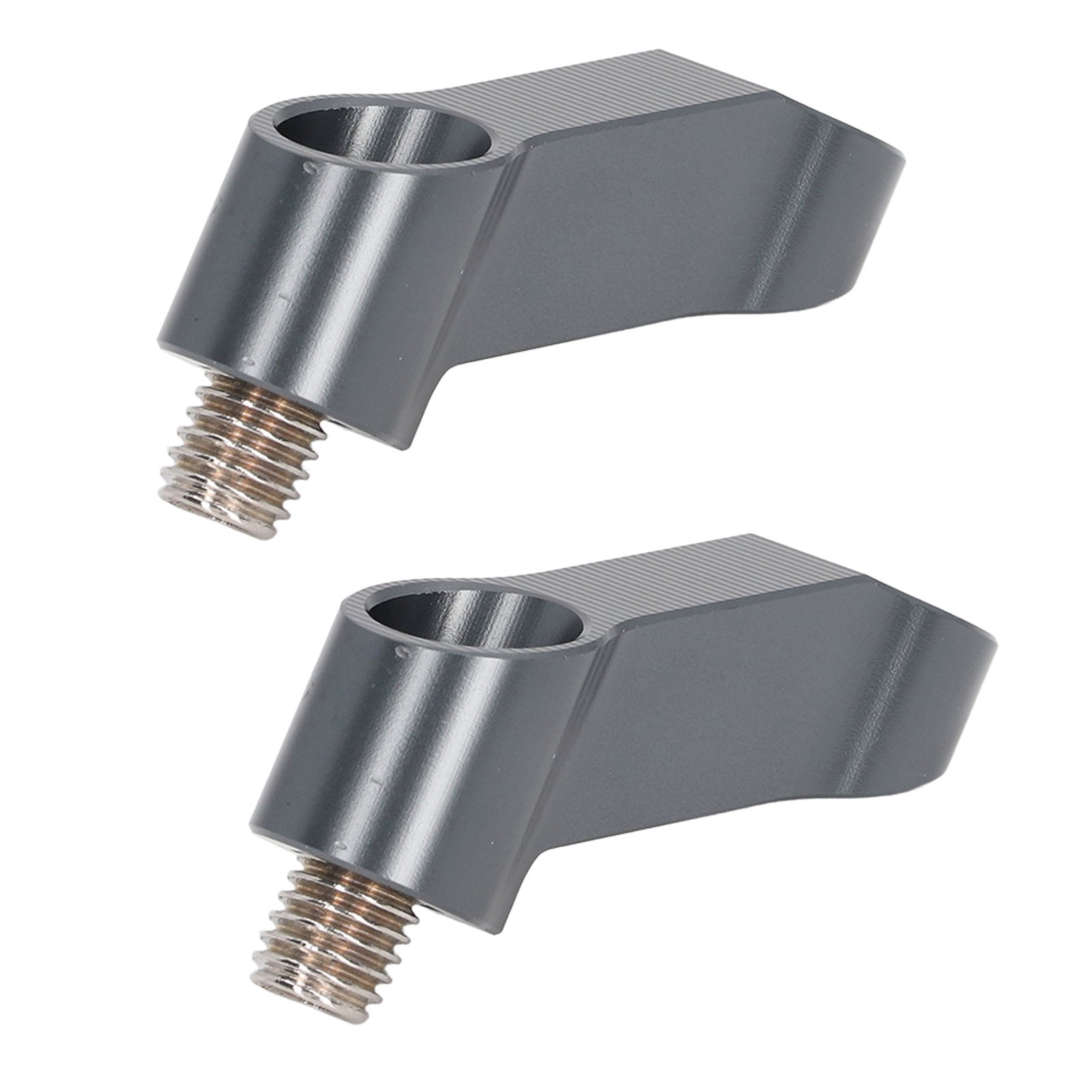 Grey Riser Set 10mm/0.39in Motorcycle Mirror Extension Adapters for ...