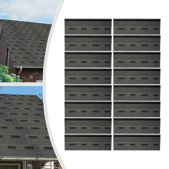 Grey Roofing Shingles Asphalt Shingles Roof Tiles 16Pcs Asphalt Roof ...