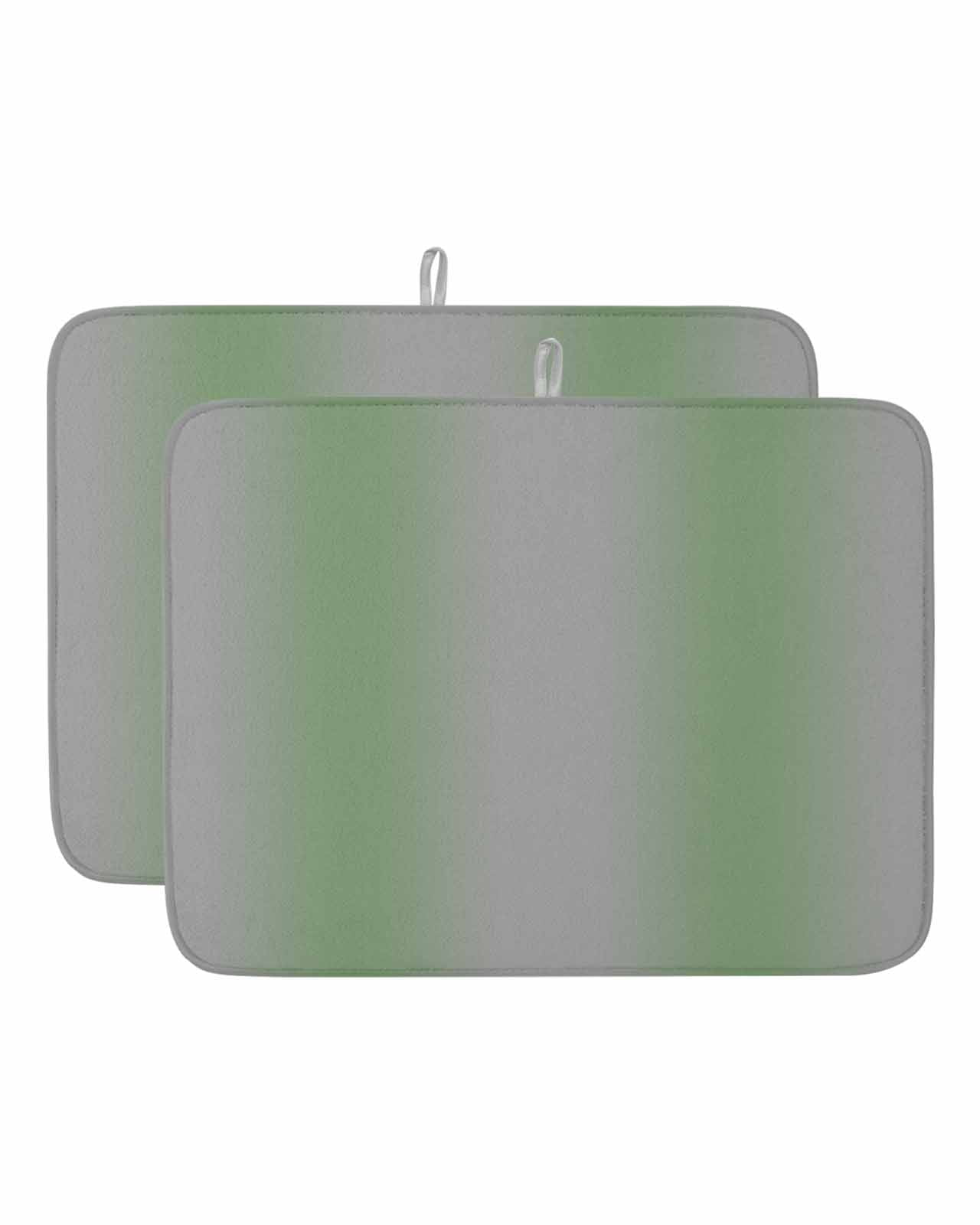 Grey Sage Dish Drying Mat 18x24 inch Green Gradient Modern Ombre Art ...