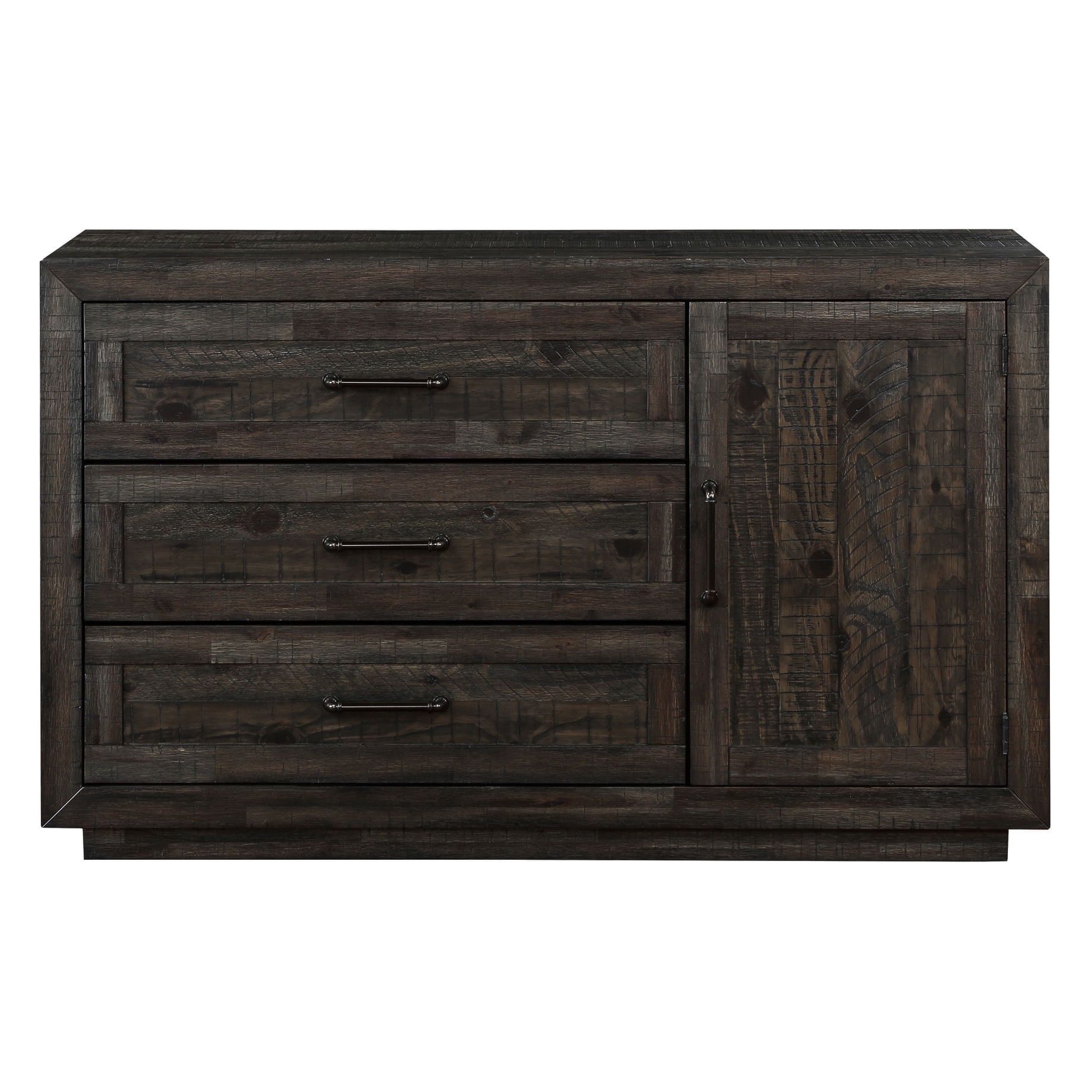 Grey Server for Storage Space | Felt-Lined Drawer & Adjustable Shelf ...