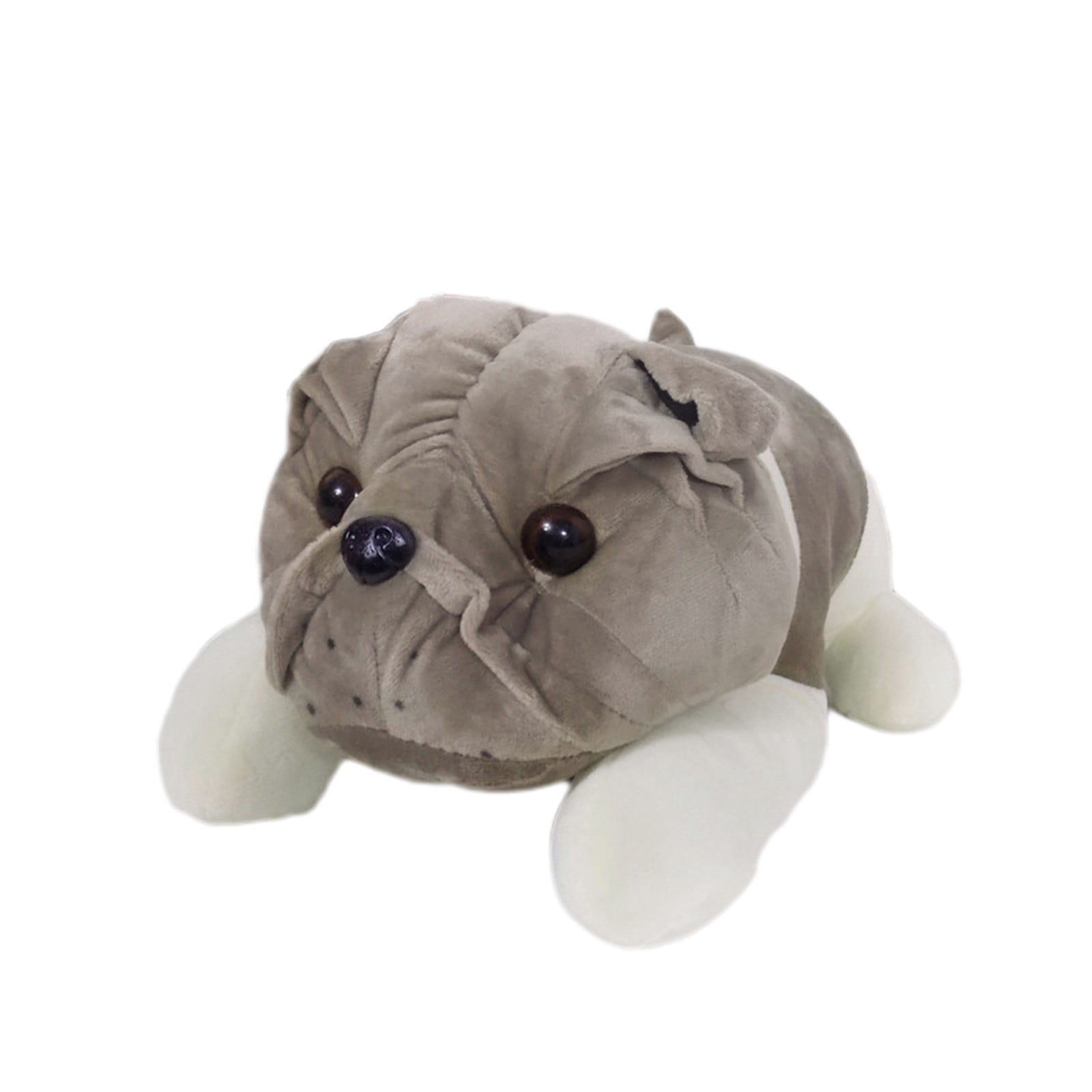 Grey Shar Pei Dog Plush Toy Stuffed Animal Wrinkled Skin Pillow Grey ...