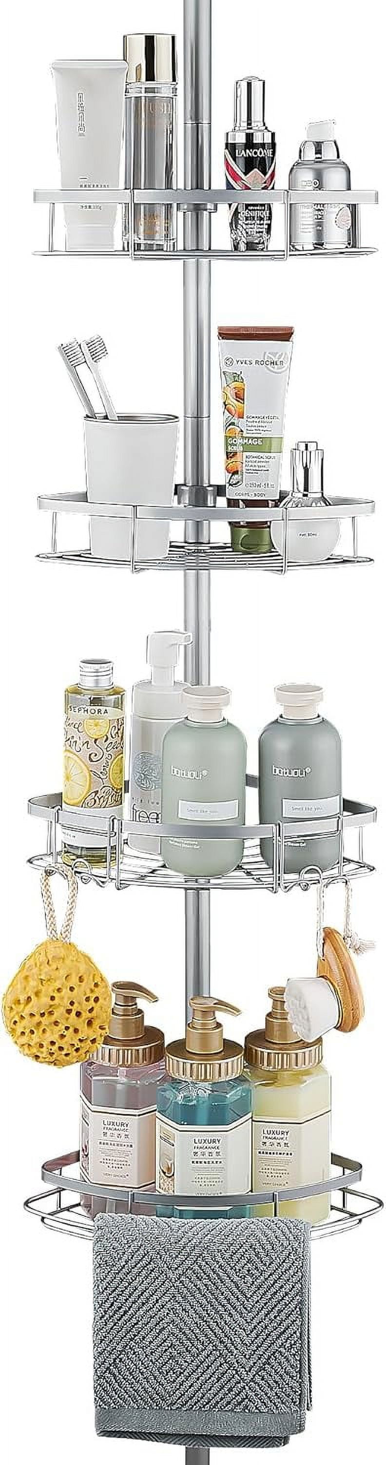 Grey Shower Caddy Corner Organizer for Bathroom, Stainless Steel ...