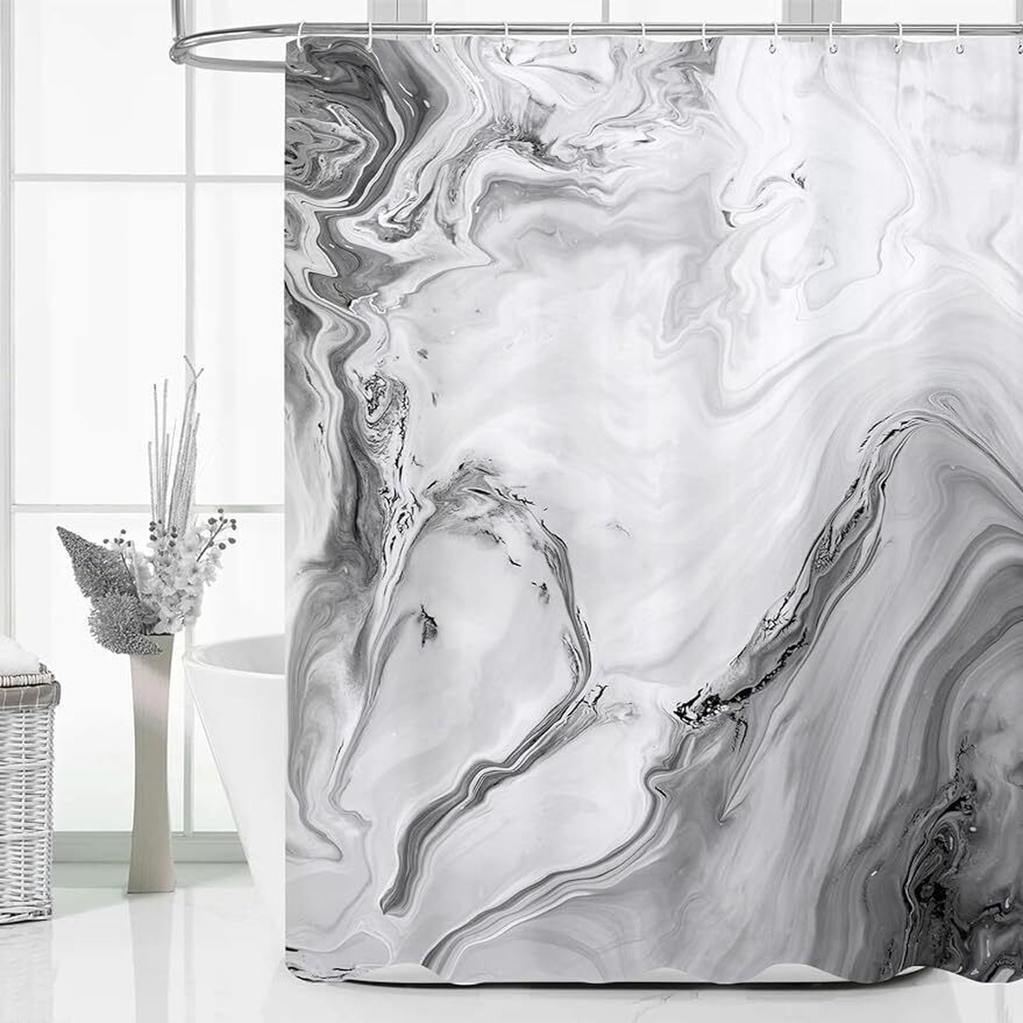 Grey Shower CurtainOmbre Fabric Shower Curtains - Walmart.com
