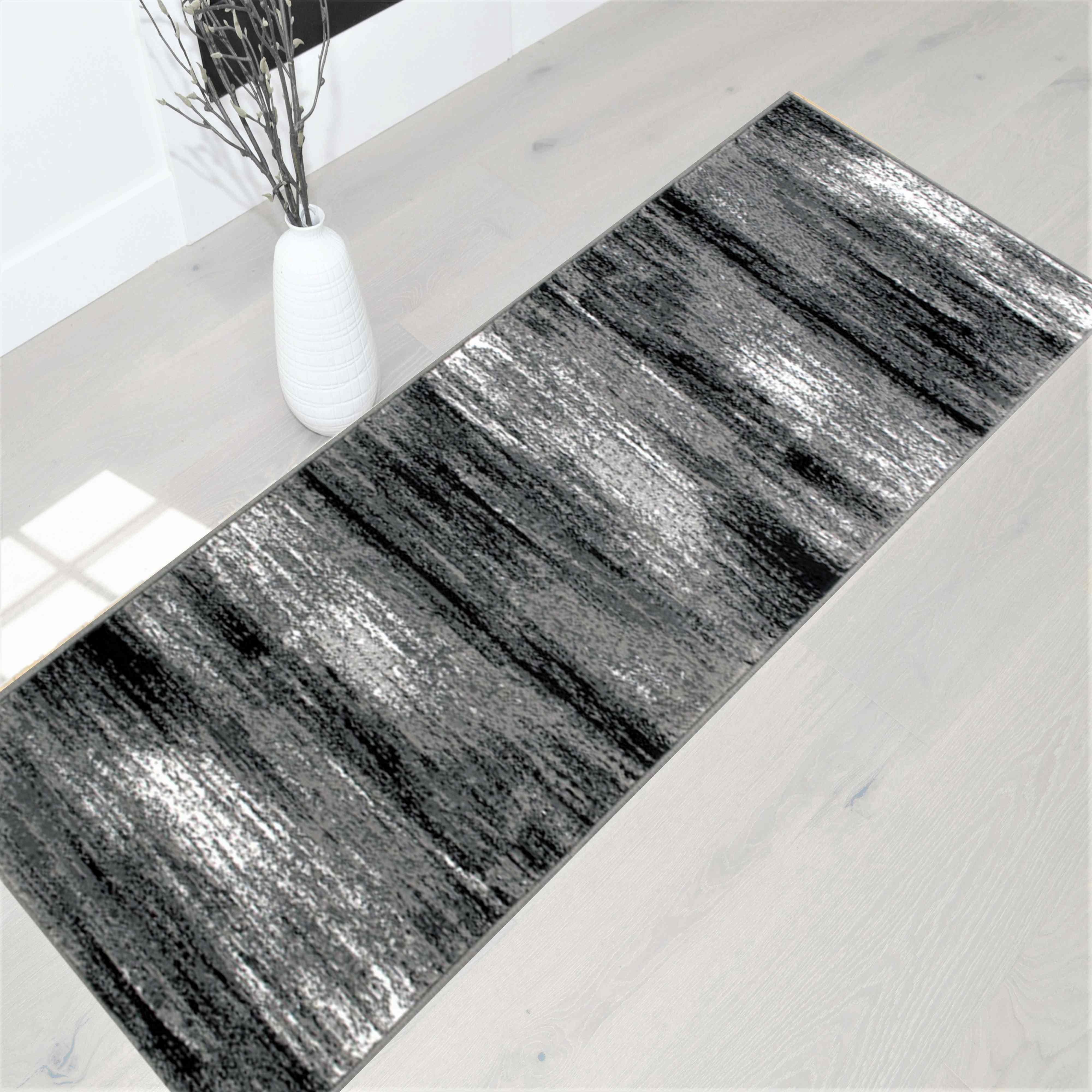 Handcraft Rugs Grey Silver Black Abstract Area Rug, Modern Design ...