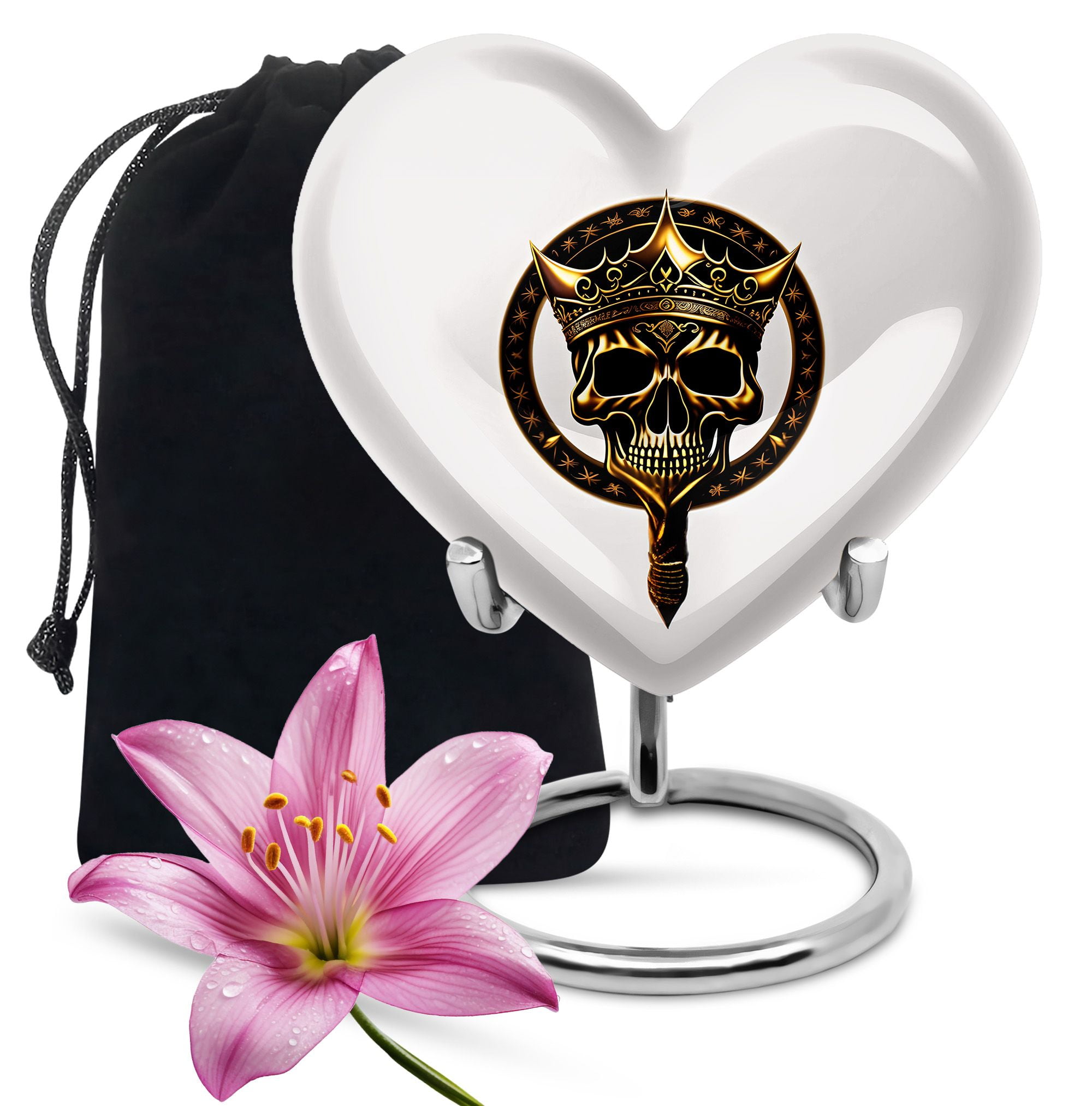 Grey Skull Memorial Urns For Human Ashes Adult Mother And Father ...