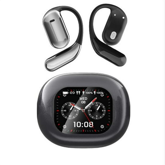 Grey Smart Translation Bluetooth Headphones Open Ear With Touch Screen ...