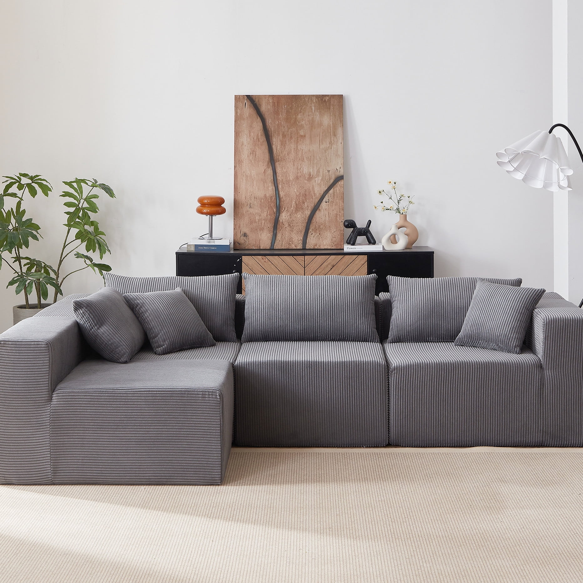 Grey Sofa Set | No Assembly & Durable Use | Family Relax Time - Walmart.com