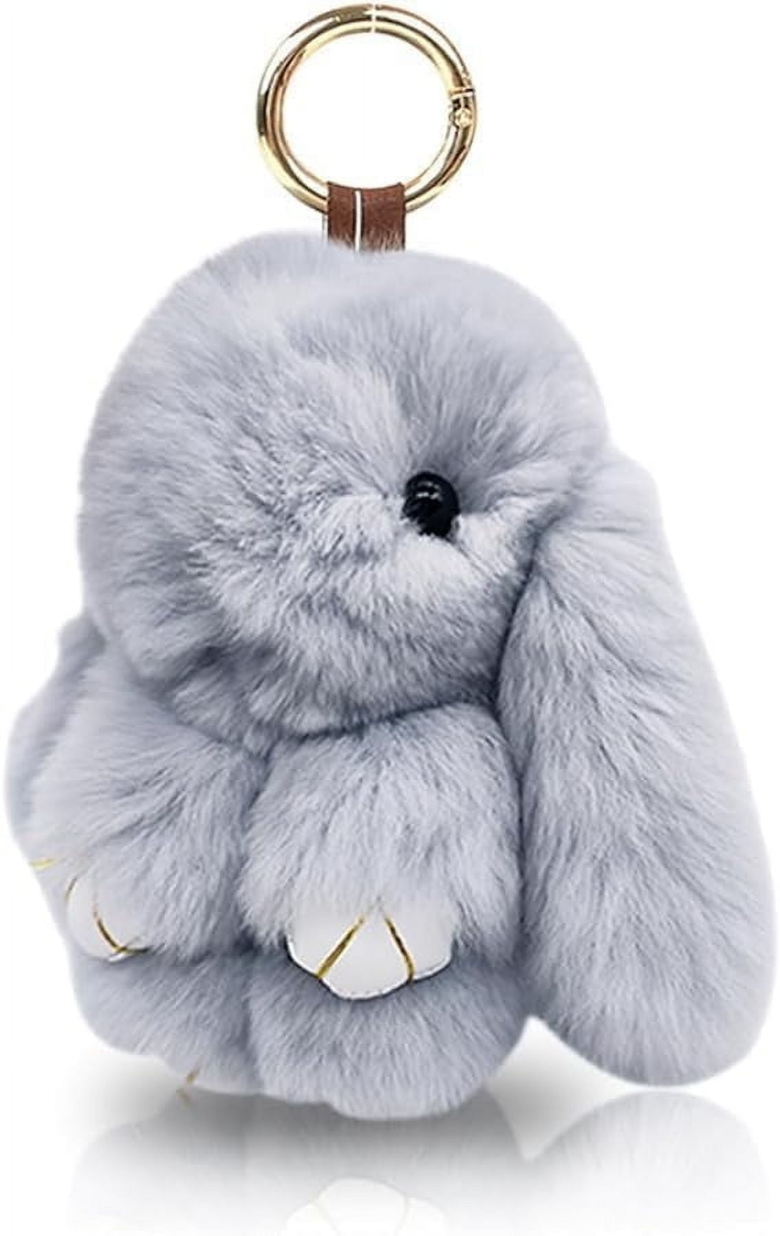 Fuzzy Bunny Keychain