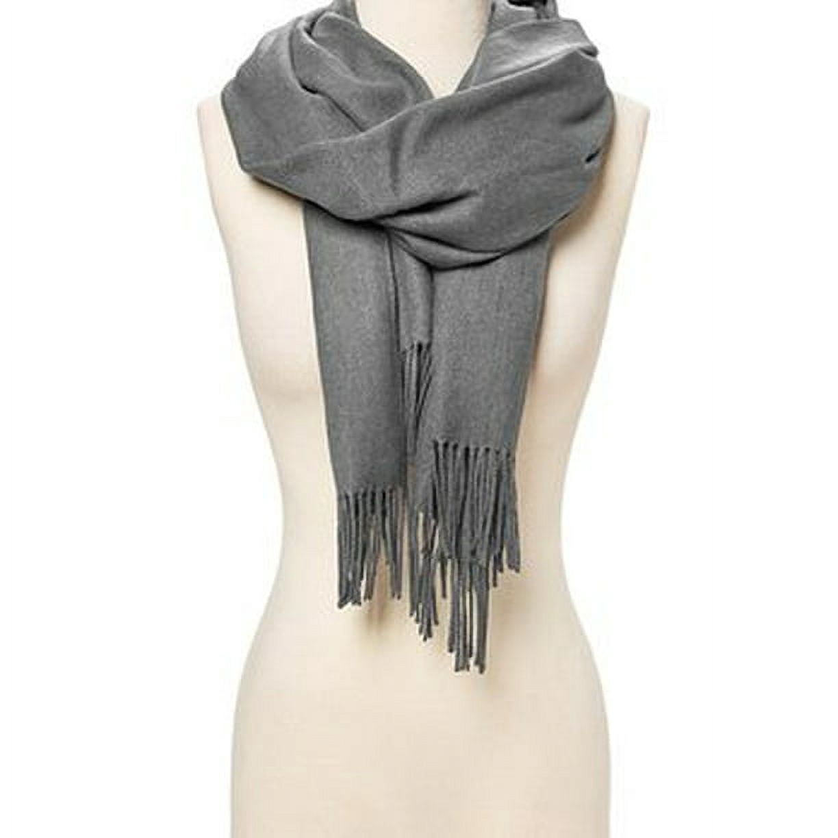 Grey Solid Scarfs for Women Fashion Warm Neck Womens Winter Scarves ...