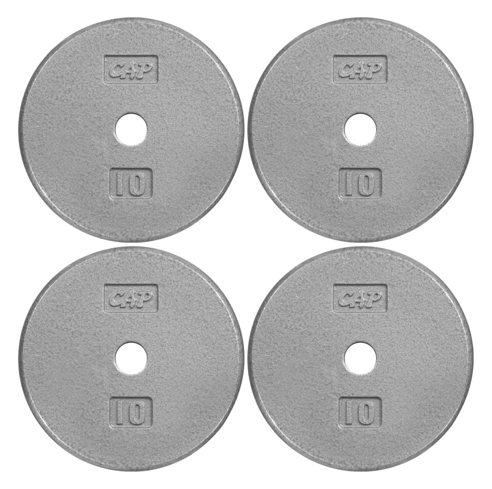 Grey Standard Solid Cast Iron Weight Plates 1-inch Center Hole for ...