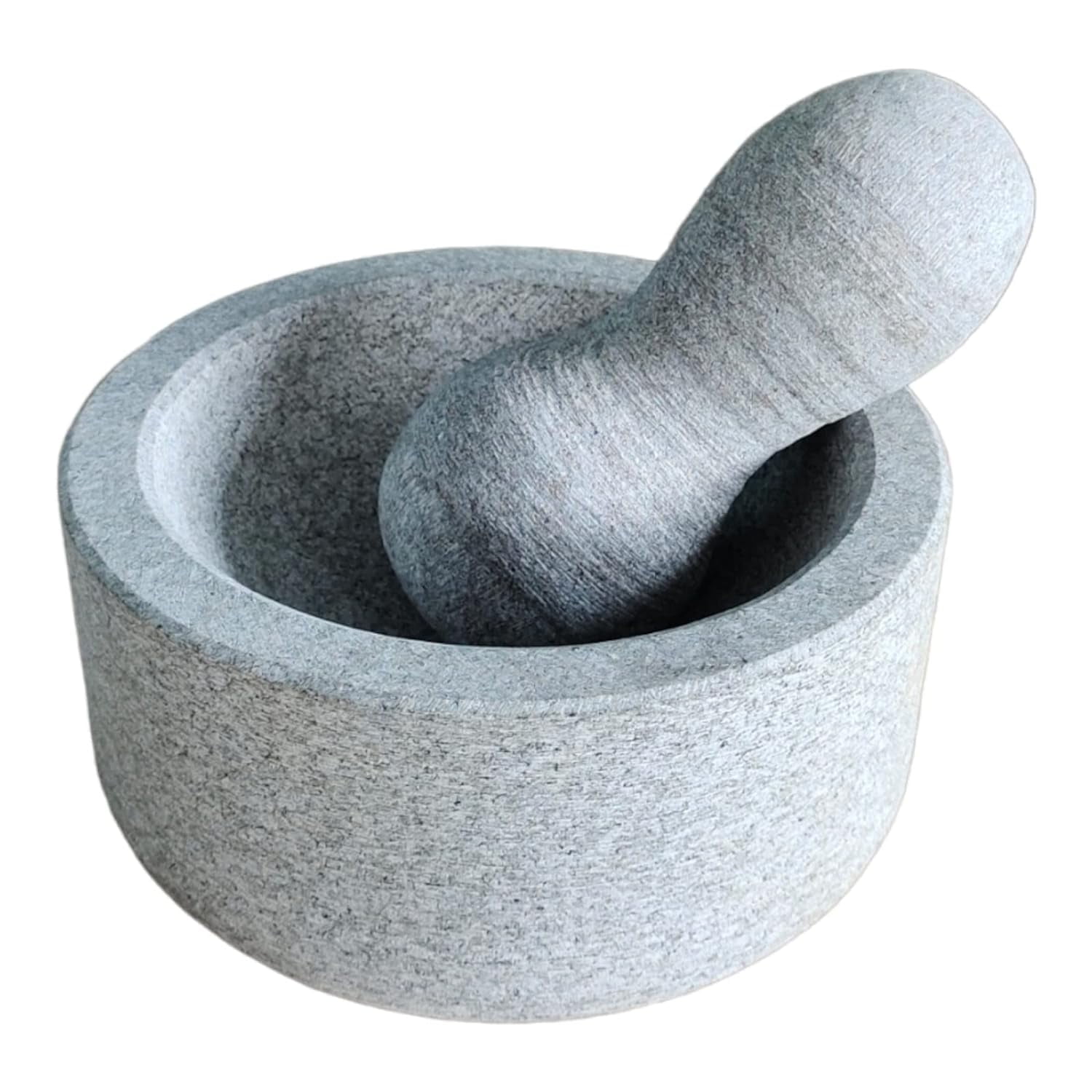 Grey Stone Mortar & Pestle Set Bowl Unpolished, Big Size | Okhli Masher ...