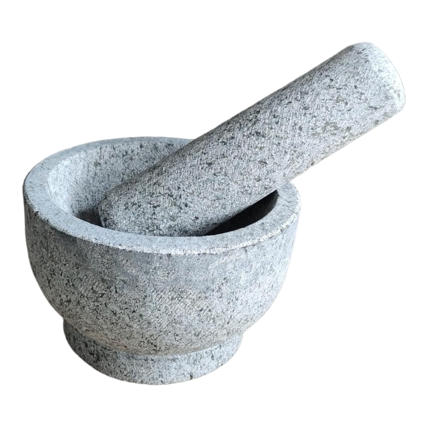 EZAHK Stone Mortar and Pestle Set Kharal Mixer Square Model for Spices ...