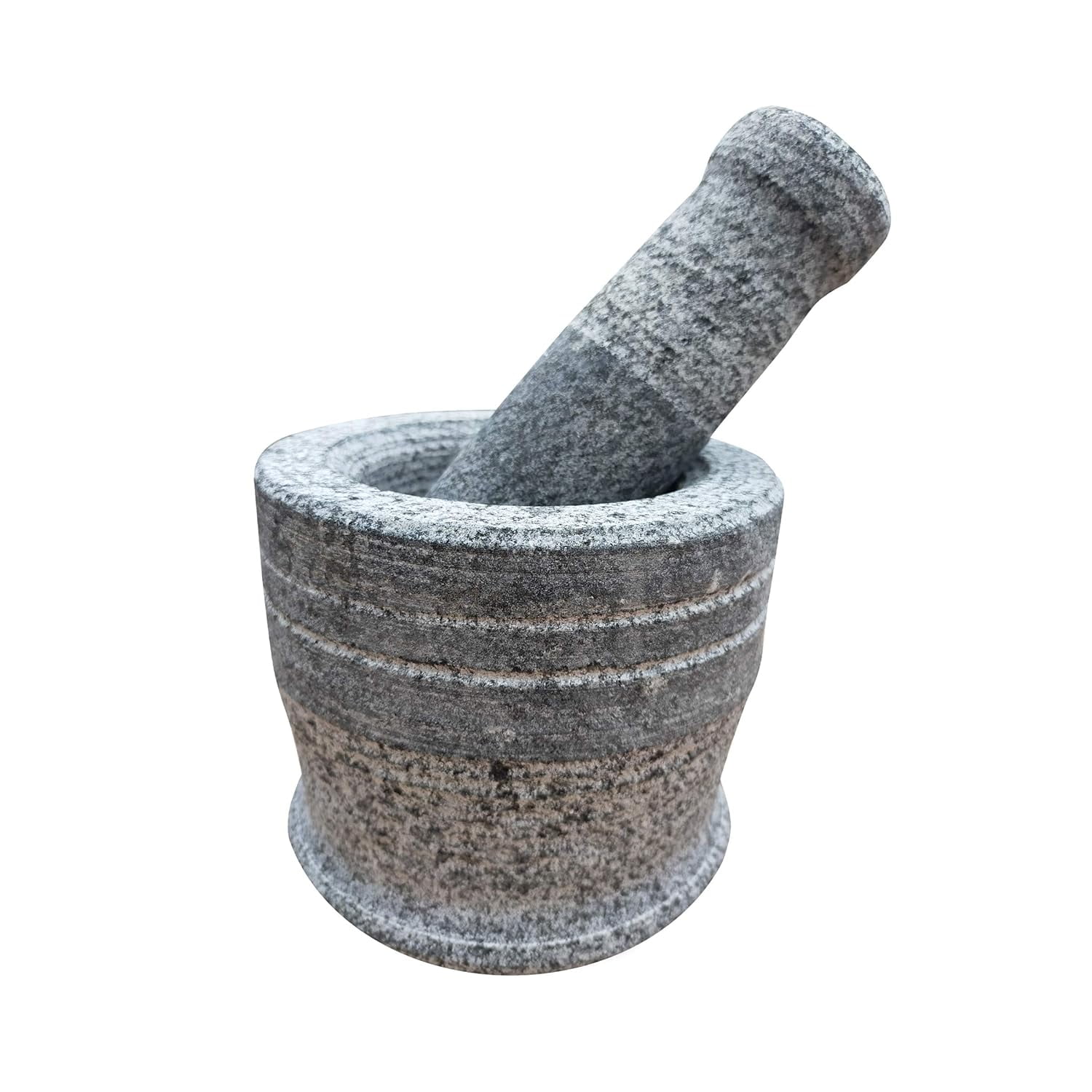 Grey Stone Mortar & Pestle Set, Large Size 15 Cm | Okhli - Khalbatta ...