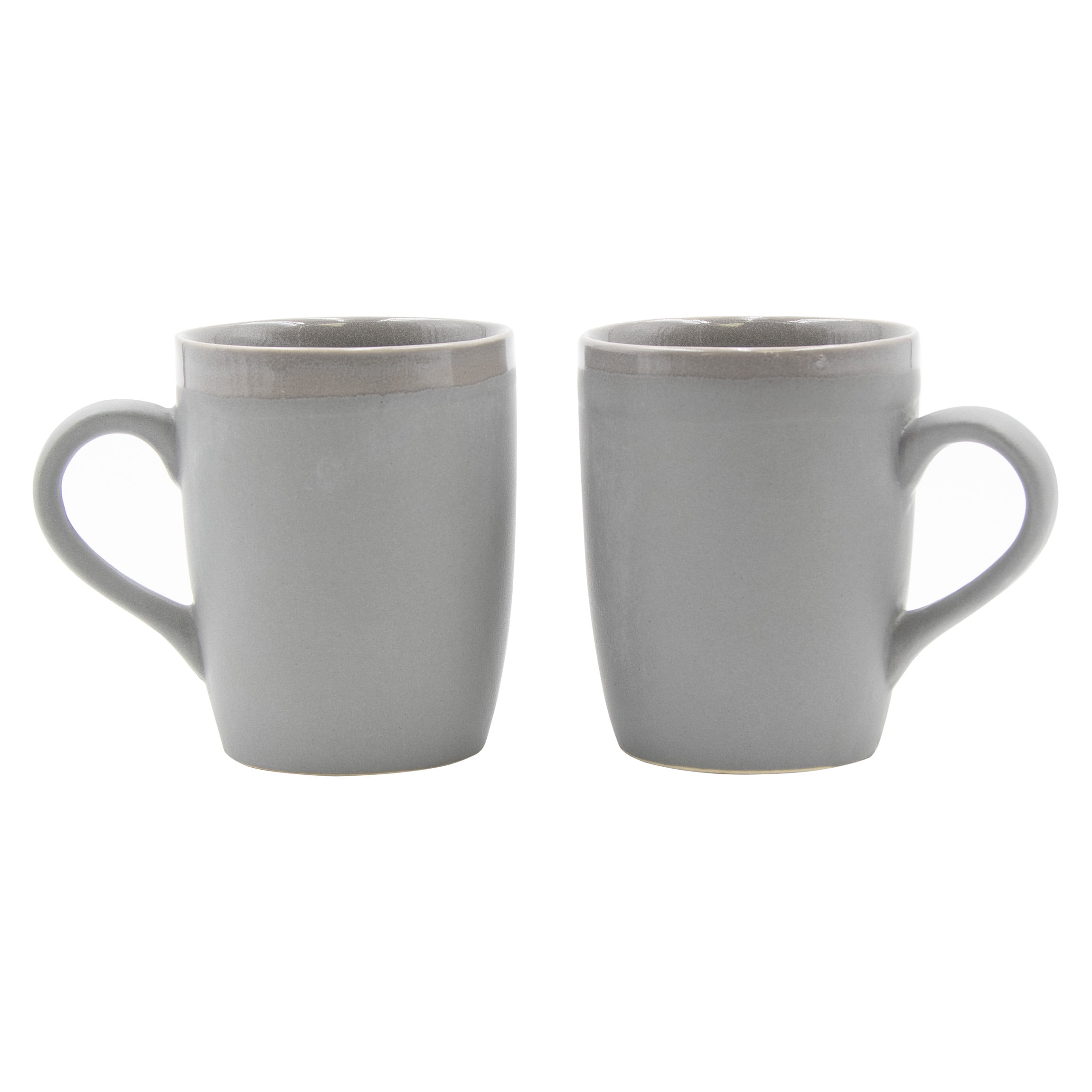 Grey Stoneware Mugs 10 Oz, Set of 2 - Walmart.com