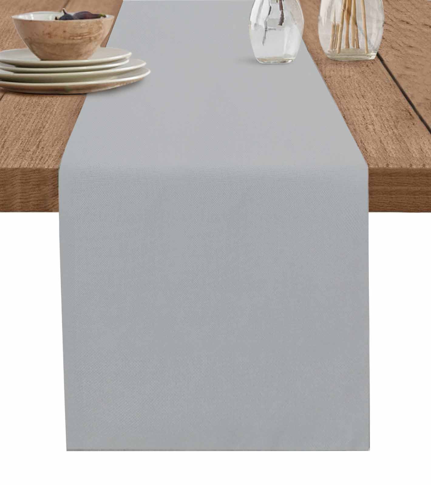 Grey Table Runner Modern Pure Gray Tablerunners 13 x 120 Inch, Table ...
