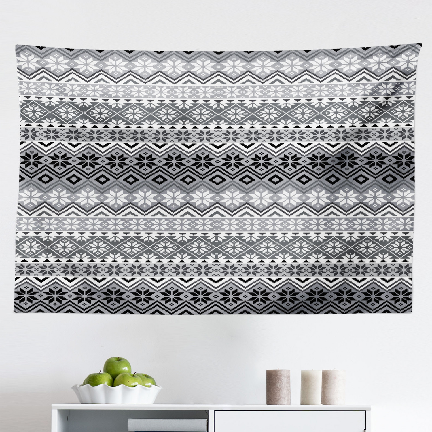 Grey Tapestry, Dark Ominous Clouds in Gothic Style Digital Art Print ...
