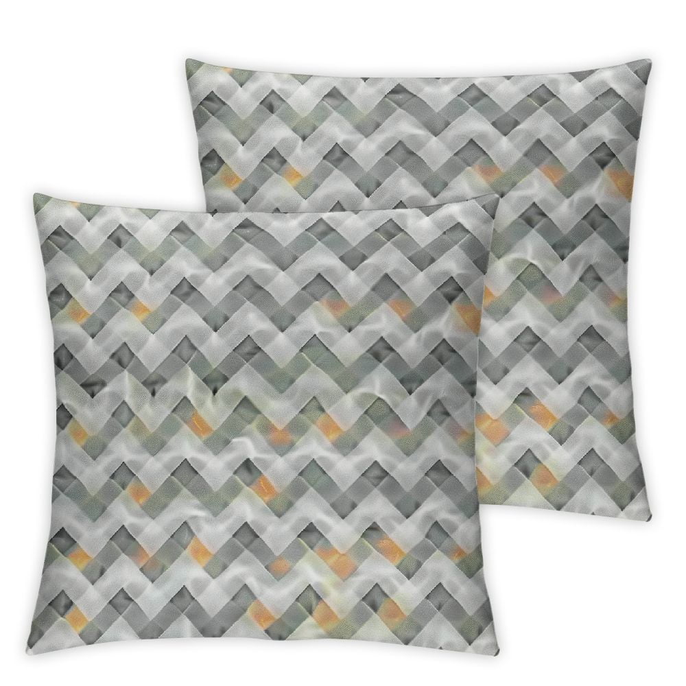 Grey Throw Pillow Cover Modern Knit Style Wicker Graphic Artprint ...