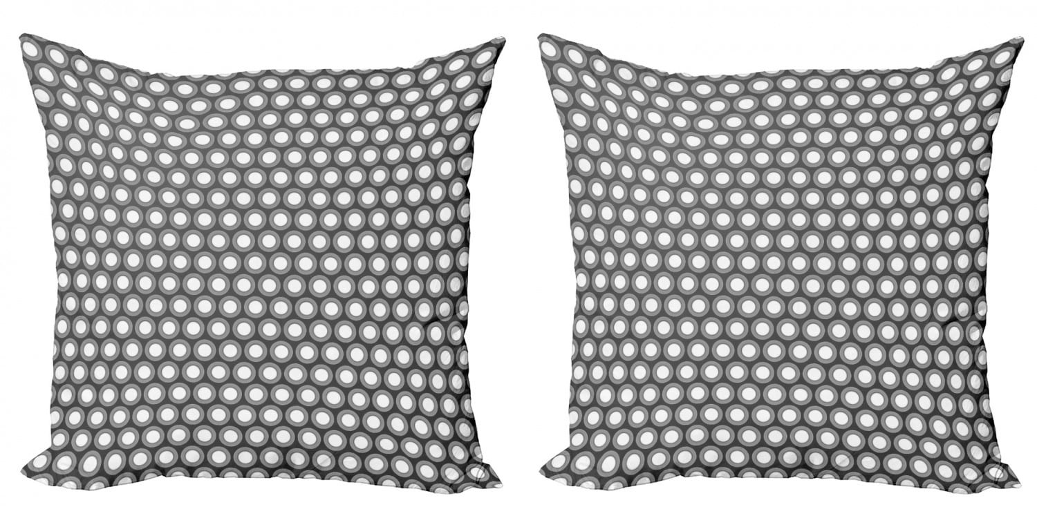 Ambesonne Geometric Throw Pillow Cover 2 Pack, Circular Disc Forms, 24 ...