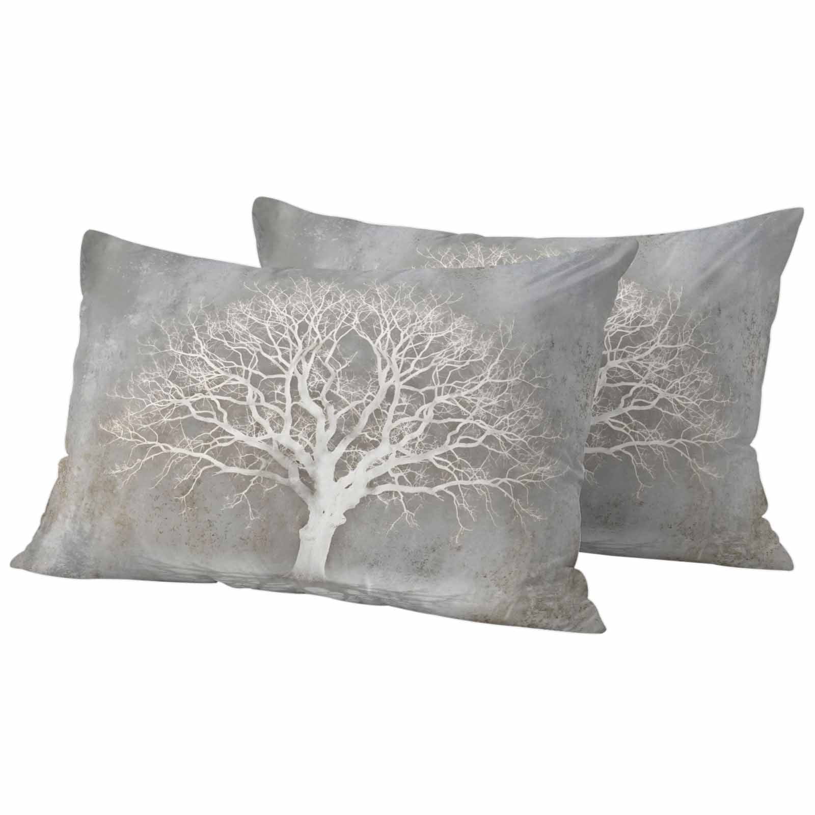 Grey Trees Outdoor Waterproof Pillow Covers, Modern Abstract Minimalist ...