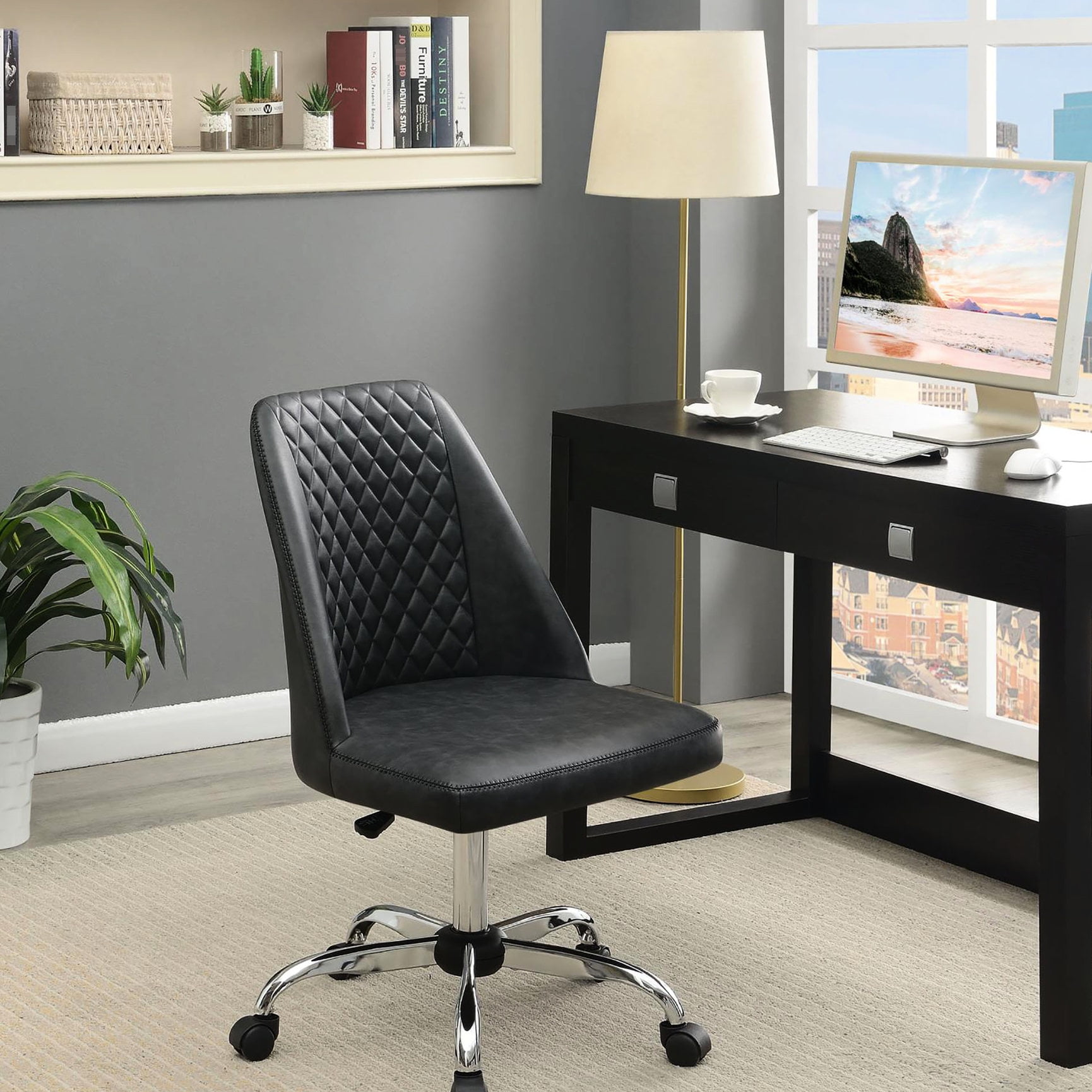 Grey Upholstered - Bucket - Style Seat - Office Working - Comfort and ...