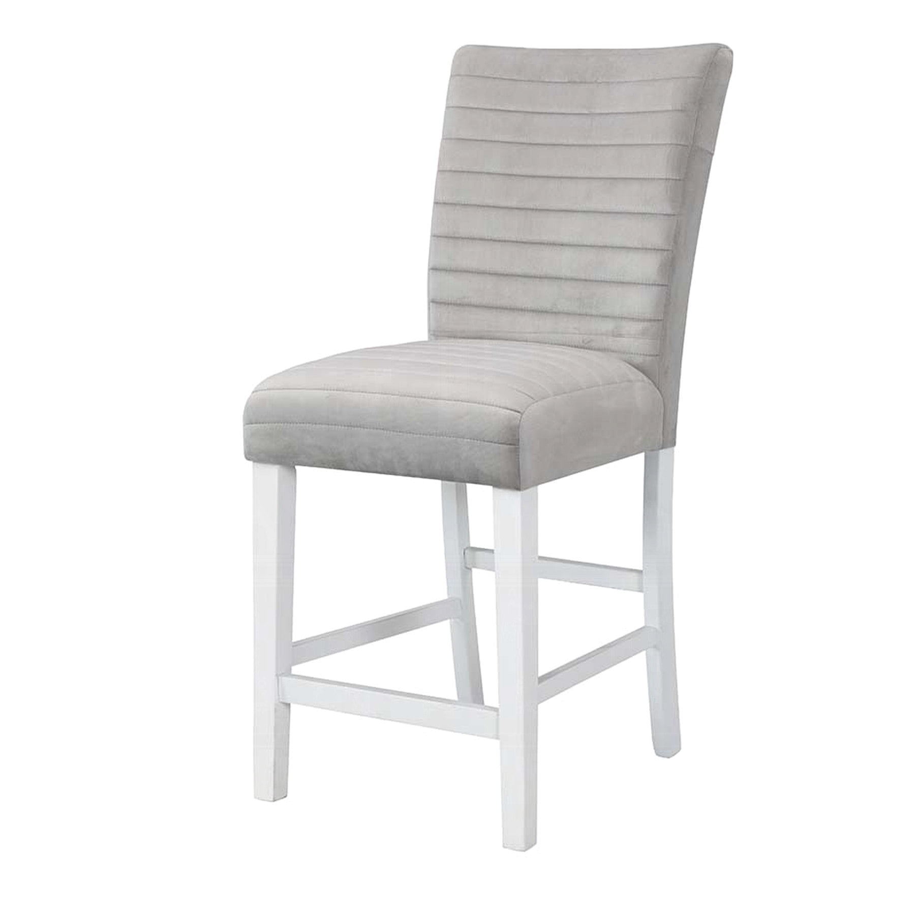 Grey Upholstered with White Trim - Tufted Back Design & Comfort Support ...