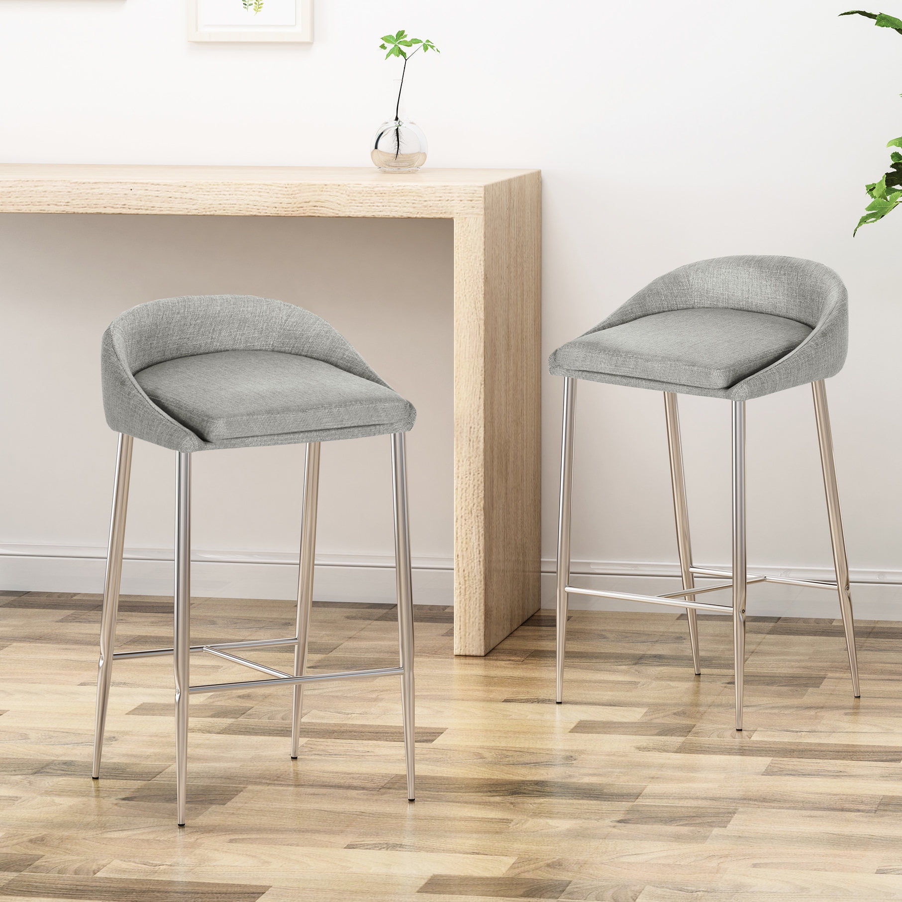 Grey Upholstery - Smooth Surface & Lightweight Support - Kitchen Island ...