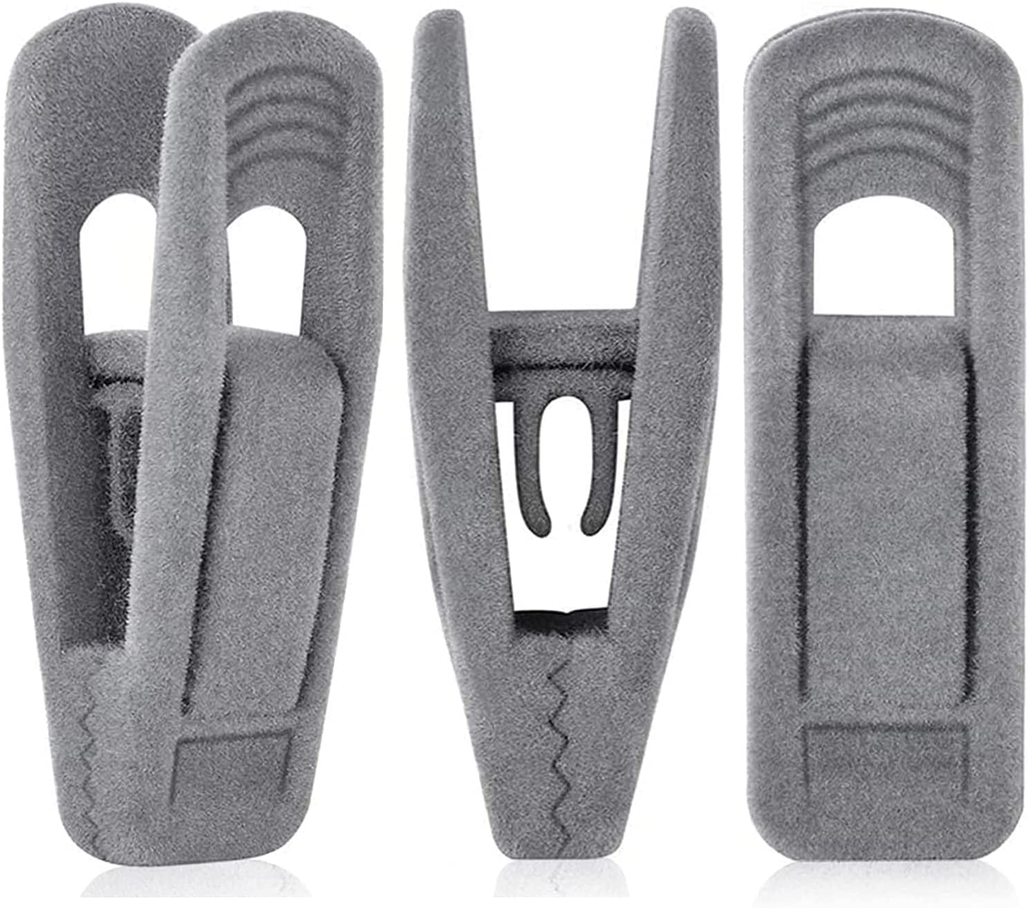 Grey Velvet Clips for Velvet Hangers - 20 PCS Gray Non Slip Velvet ...