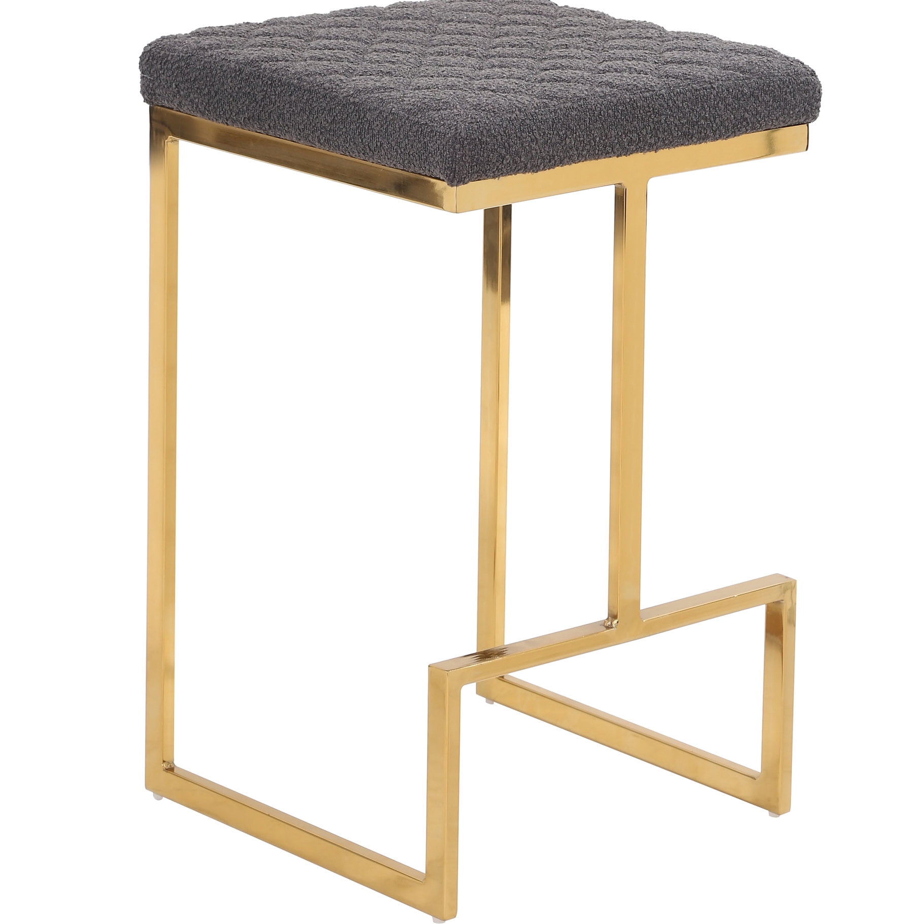 Grey Velvet Stool | Ideal for Solo Seating in Modern Spaces - Walmart.com
