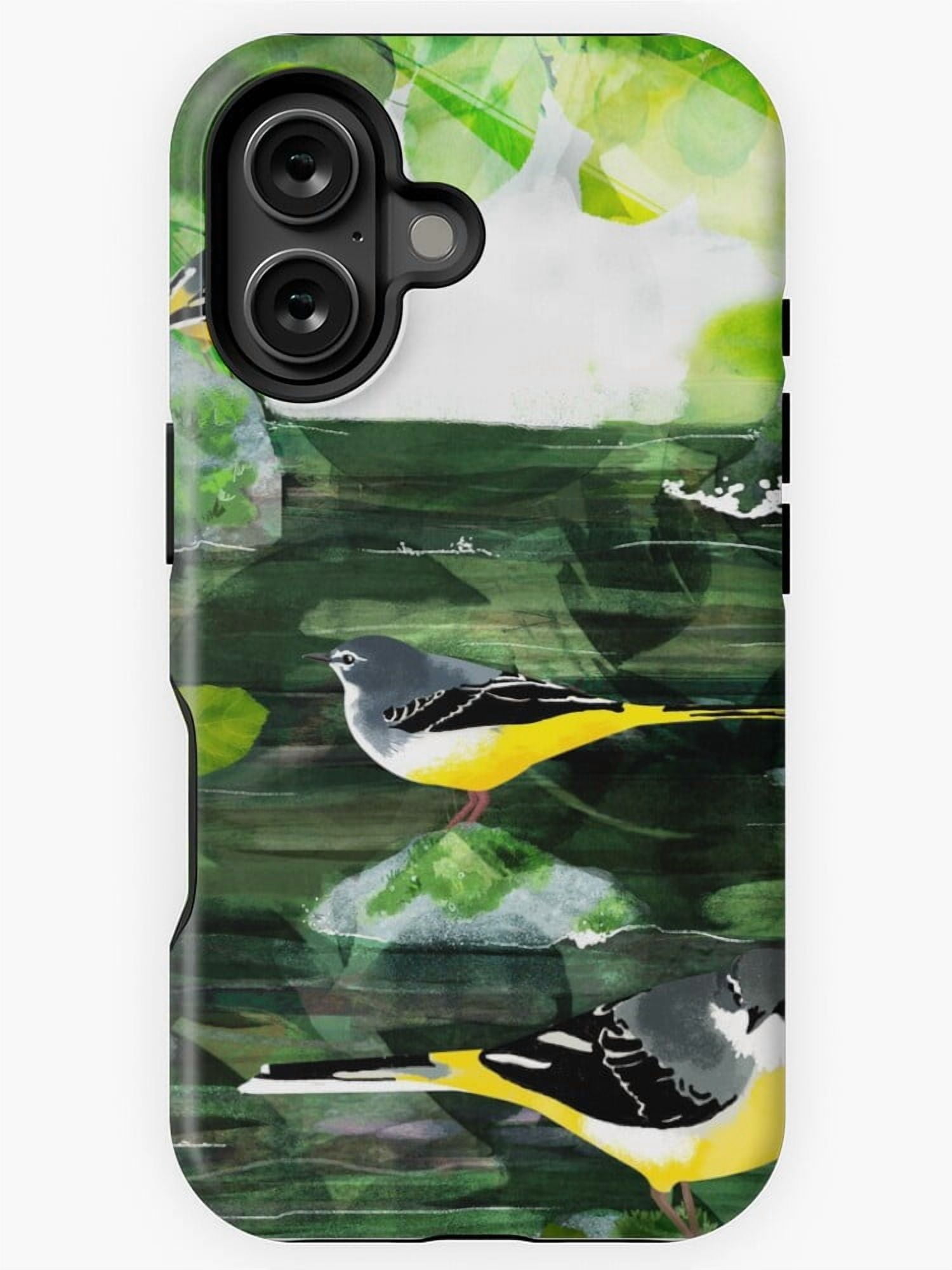 Grey Wagtails Bird Wildlife Illustration Art Phone Case for iPhone 11 ...