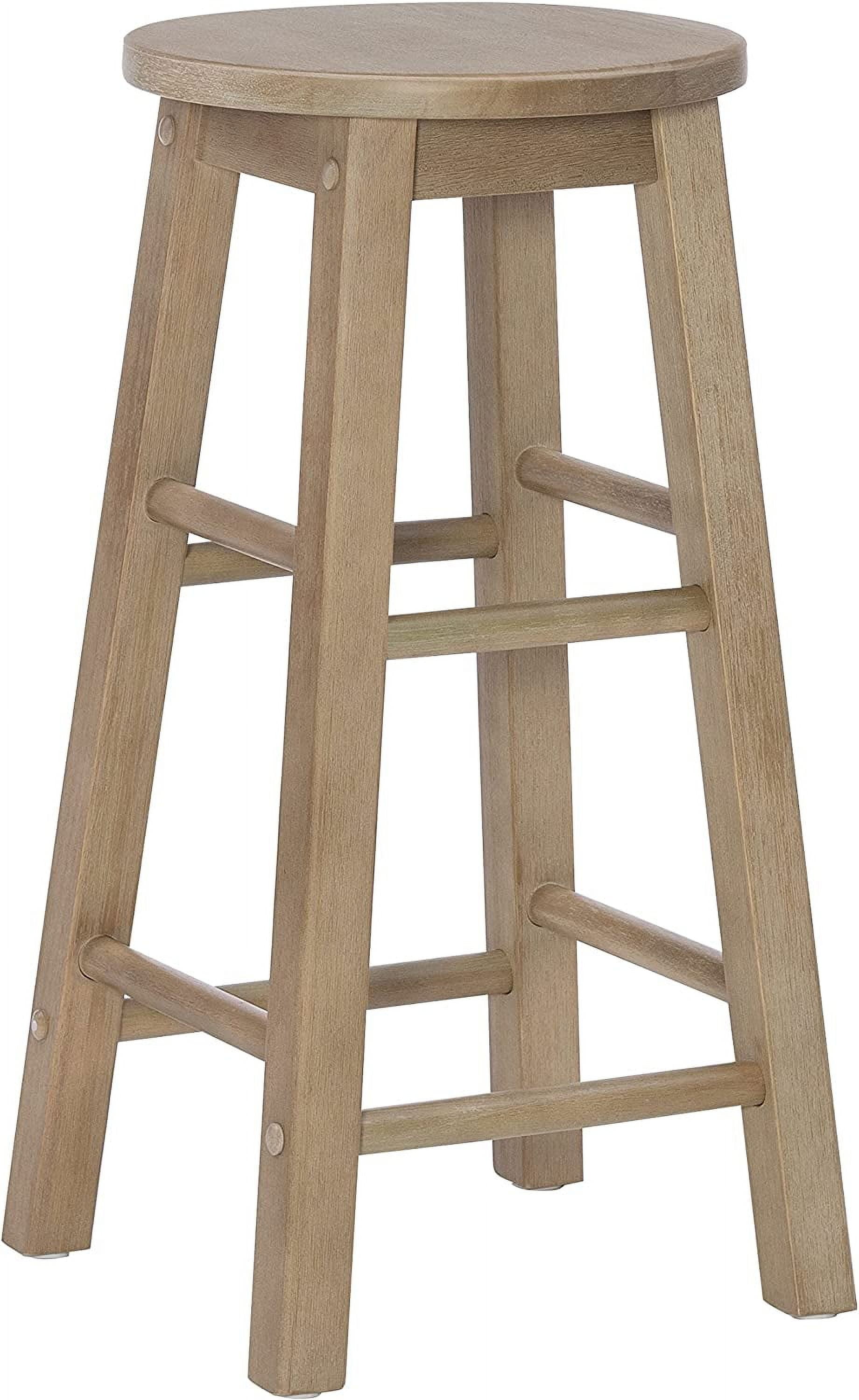 Grey Wash 24" Counter Stool with Round Seat - Walmart.com